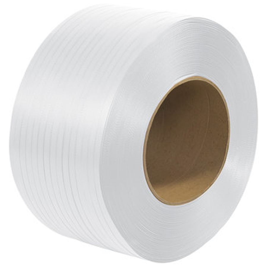 Schilling Supply | Poly Strapping 1/2" Wht Embossed 9900'x.023 Coil