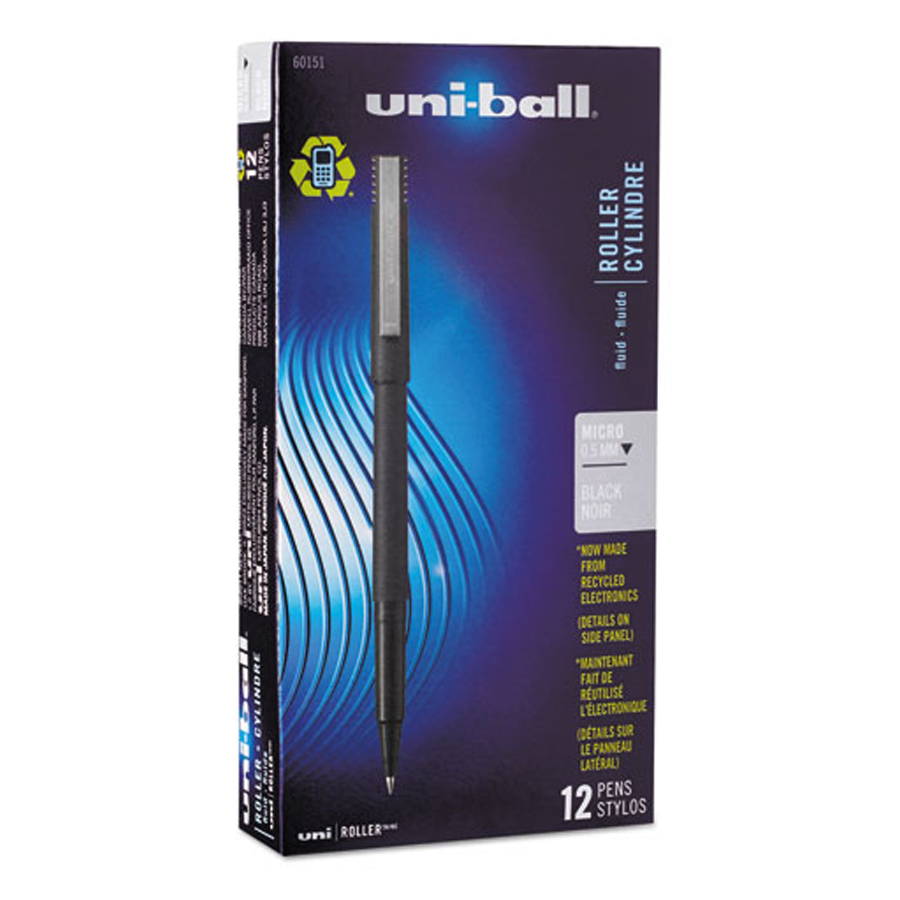 Schilling Supply | Roller Ball Pen Black Ink 0.5mm 12/Bx